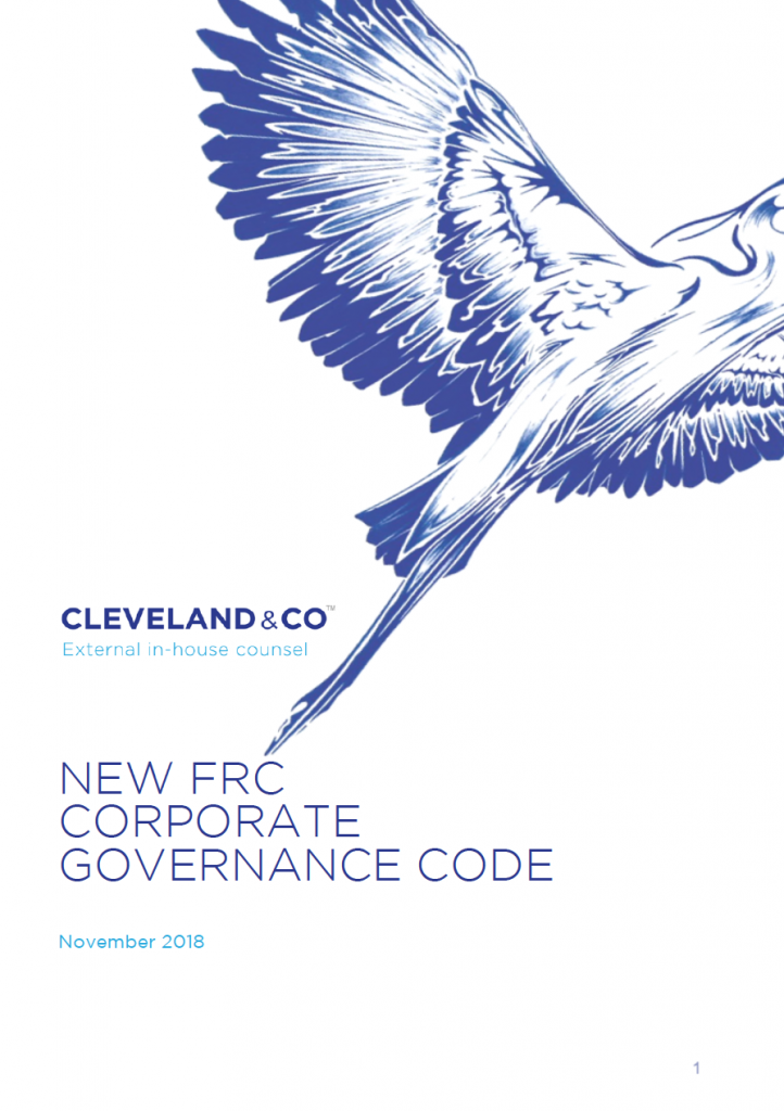 New FRC Corporate Governance Code - Cleveland & Co | External in-house ...